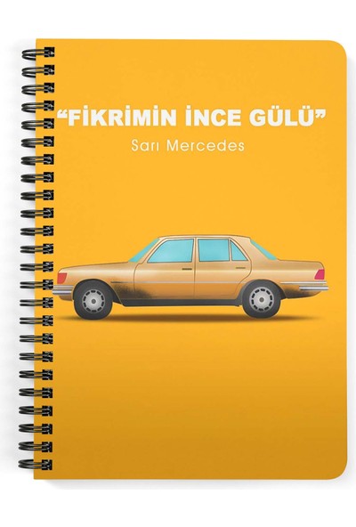 Fikrimin Ince Gülü Baskılı Ahşap Kapaklı Defter 15X20 cm DFT2392