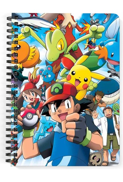 Pokemon Baskılı Ahşap Kapaklı Defter 15X20 cm DFT4139