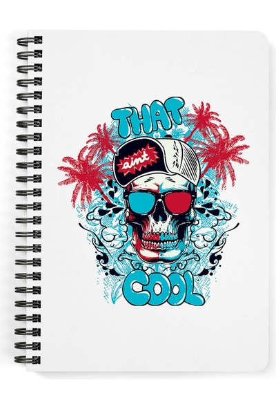 Cool Baskılı Ahşap Kapaklı Defter 15X20 cm DFT6341