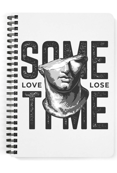 Some Time Baskılı Ahşap Kapaklı Defter 15X20 cm DFT1381