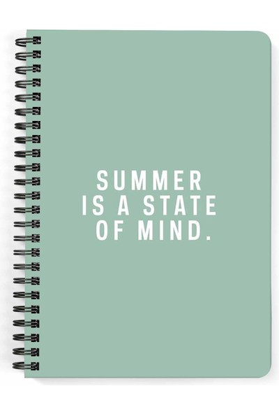 Summer Baskılı Ahşap Kapaklı Defter 15X20 cm DFT3656