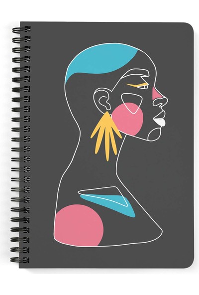 Woman Baskılı Ahşap Kapaklı Defter 15X20 cm DFT645