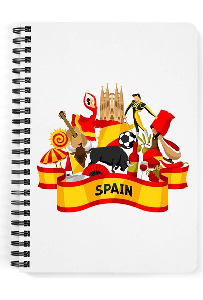 Ispanya Baskılı Ahşap Kapaklı Defter 15X20 cm DFT2301