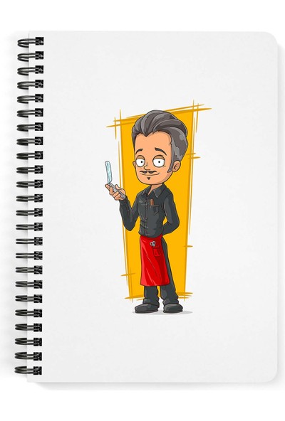 Aşçı Baskılı Ahşap Kapaklı Defter 15X20 cm DFT1341 Aşçı Baskılı Ahşap Kapaklı Defter 15X20 cm DFT1341