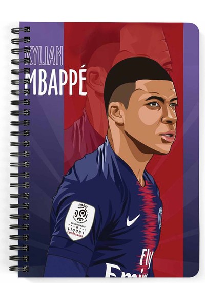 Kylian Mbappe Baskılı Ahşap Kapaklı Defter 15X20 cm DFT4556 Kylian Mbappe Baskılı Ahşap Kapaklı Defter 15X20 cm DFT4556
