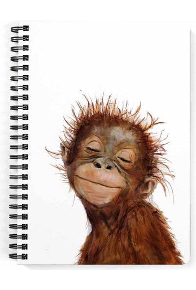 Astak Maymun Baskılı Ahşap Kapaklı Defter 15X20 cm DFT3591 Astak Maymun Baskılı Ahşap Kapaklı Defter 15X20 cm DFT3591