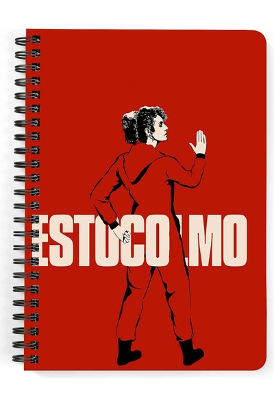 Estocolmo Baskılı Ahşap Kapaklı Defter 15X20 cm DFT4285