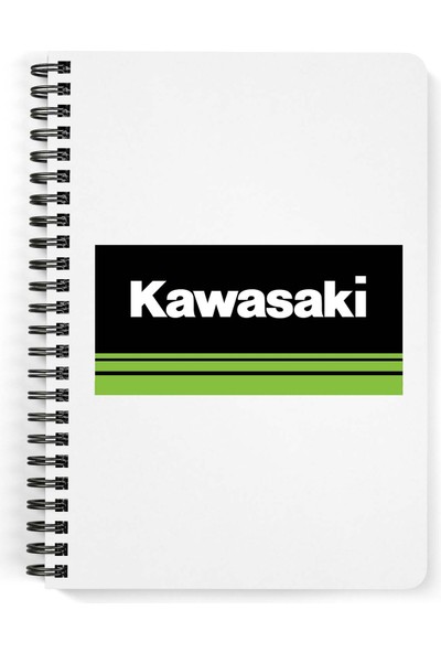 Kawasaki Baskılı Ahşap Kapaklı Defter 15X20 cm DFT432