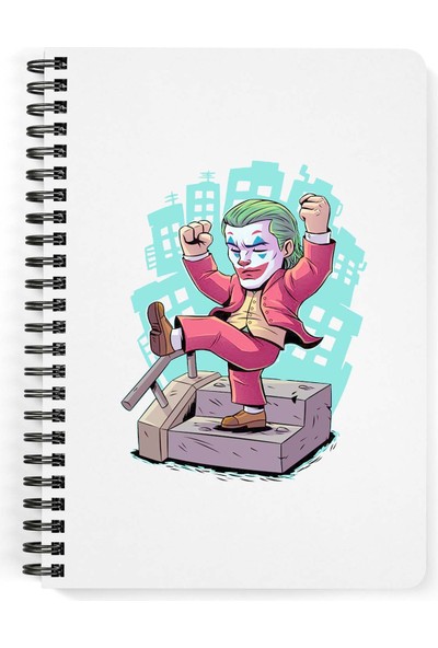 Joker Baskılı Ahşap Kapaklı Defter 15X20 cm DFT6003