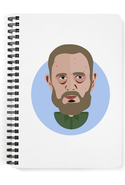 Fidel Castro Baskılı Ahşap Kapaklı Defter 15X20 cm DFT971