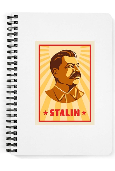 Stalin Baskılı Ahşap Kapaklı Defter 15X20 cm DFT953 Stalin Baskılı Ahşap Kapaklı Defter 15X20 cm DFT953