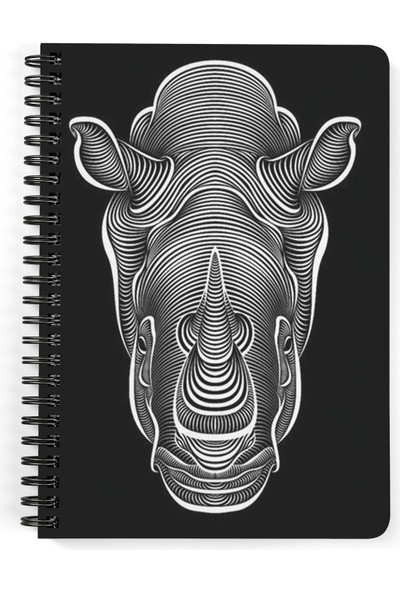 Gergedan Baskılı Ahşap Kapaklı Defter 15X20 cm DFT2372 Gergedan Baskılı Ahşap Kapaklı Defter 15X20 cm DFT2372