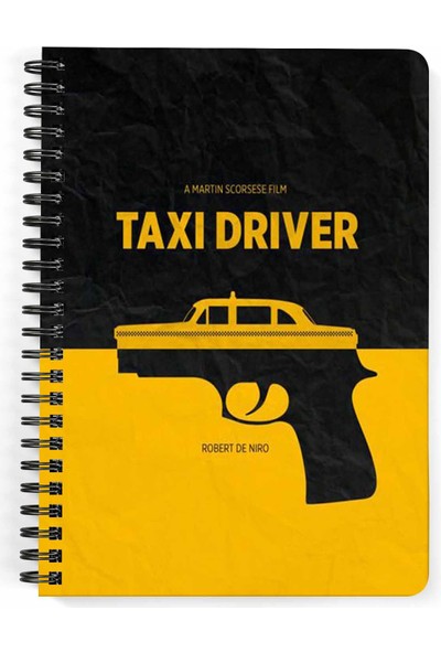 Taxi Driver Baskılı Ahşap Kapaklı Defter 15X20 cm DFT4350