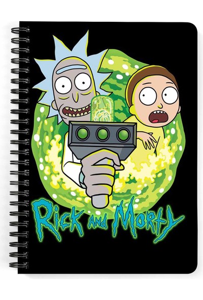 Rick And Morty Baskılı Ahşap Kapaklı Defter 15X20 cm DFT3668