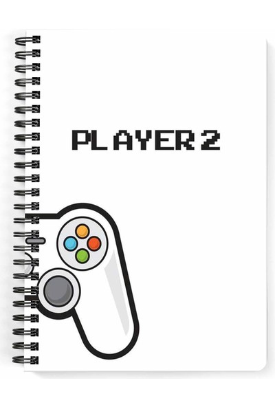 Player 2 Baskılı Ahşap Kapaklı Defter 15X20 cm DFT3644