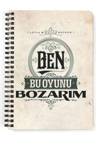 Bu Oyunu Bozarım Baskılı Ahşap Kapaklı Defter 15X20 cm DFT4043