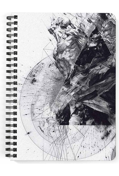 Dünya Baskılı Ahşap Kapaklı Defter 15X20 cm DFT3458