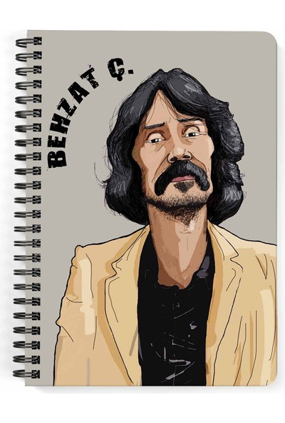 Behzat Ç. Baskılı Ahşap Kapaklı Defter 15X20 cm DFT4218