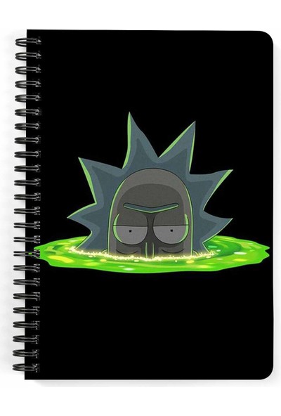 Rick And Morty Baskılı Ahşap Kapaklı Defter 15X20 cm DFT3673