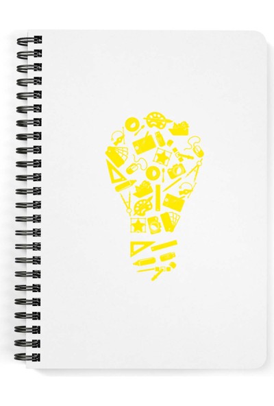 Ampül Baskılı Ahşap Kapaklı Defter 15X20 cm DFT1002