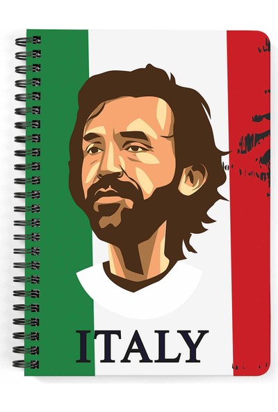 Pirlo Baskılı Ahşap Kapaklı Defter 15X20 cm DFT4428