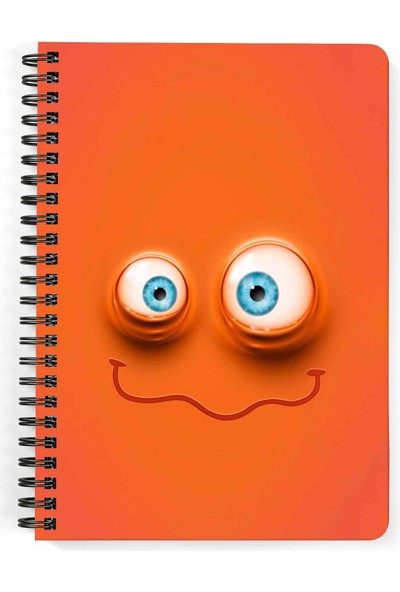 Şaşkın Yüz Baskılı Ahşap Kapaklı Defter 15X20 cm DFT2578