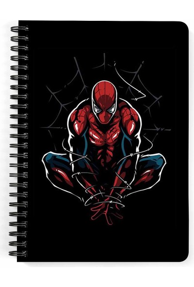 Örümcek Adam Baskılı Ahşap Kapaklı Defter 15X20 cm DFT4251