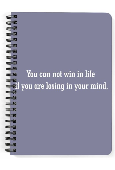 Ingilizce Sözler Baskılı Ahşap Kapaklı Defter 15X20 cm DFT2590