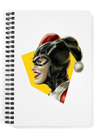 Harley Quinn Baskılı Ahşap Kapaklı Defter 15X20 cm DFT6094