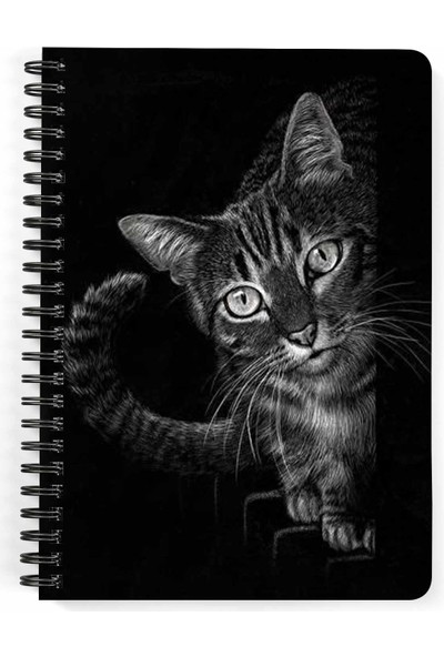 Kedi Baskılı Ahşap Kapaklı Defter 15X20 cm DFT2968 Kedi Baskılı Ahşap Kapaklı Defter 15X20 cm DFT2968