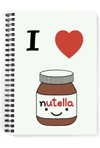 Nutella Baskılı Ahşap Kapaklı Defter 15X20 cm DFT4926 Nutella Baskılı Ahşap Kapaklı Defter 15X20 cm DFT4926