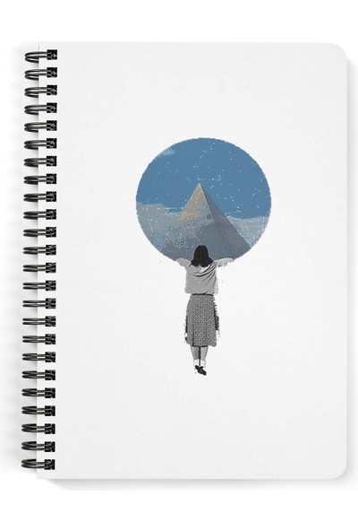 Pencere Baskılı Ahşap Kapaklı Defter 15X20 cm DFT289