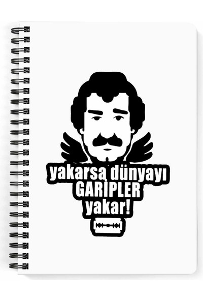 Müslüm Gürses Baskılı Ahşap Kapaklı Defter 15X20 cm DFT5081 Müslüm Gürses Baskılı Ahşap Kapaklı Defter 15X20 cm DFT5081