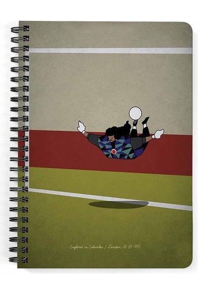 Kolombiya Kalecisi Baskılı Ahşap Kapaklı Defter 15X20 cm DFT4499