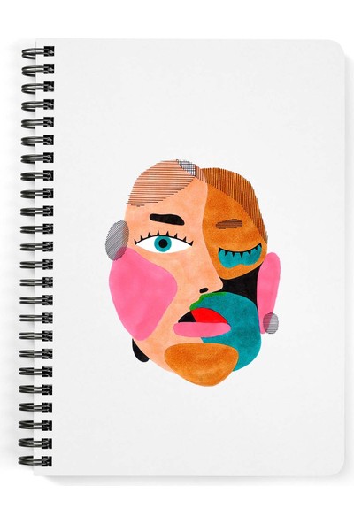 Minimal Baskılı Ahşap Kapaklı Defter 15X20 cm DFT1301