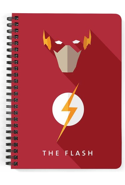 The Flash Baskılı Ahşap Kapaklı Defter 15X20 cm DFT5732 The Flash Baskılı Ahşap Kapaklı Defter 15X20 cm DFT5732