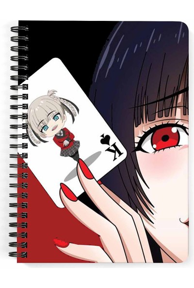 Kakegurui Baskılı Ahşap Kapaklı Defter 15X20 cm DFT3650