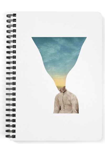 Düşünce Baskılı Ahşap Kapaklı Defter 15X20 cm DFT1001