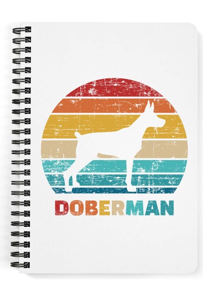 Doberman Baskılı Ahşap Kapaklı Defter 15X20 cm DFT814