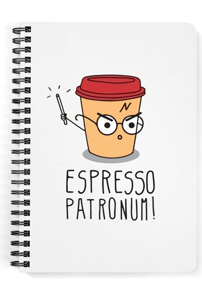 Espresso Patronum Baskılı Ahşap Kapaklı Defter 15X20 cm DFT6937 Espresso Patronum Baskılı Ahşap Kapaklı Defter 15X20 cm DFT6937