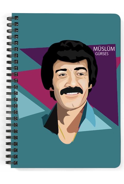 Müslüm Gürses Baskılı Ahşap Kapaklı Defter 15X20 cm DFT4015