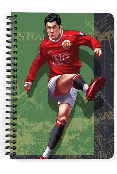 Cristiano Ronaldo Baskılı Ahşap Kapaklı Defter 15X20 cm DFT4616 Cristiano Ronaldo Baskılı Ahşap Kapaklı Defter 15X20 cm DFT4616