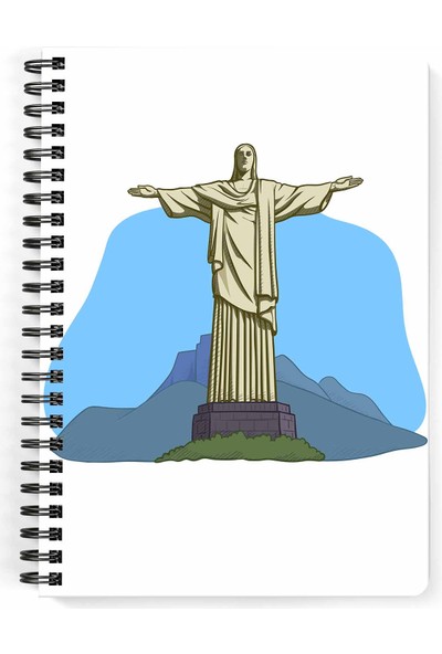 Brezilya Baskılı Ahşap Kapaklı Defter 15X20 cm DFT4059