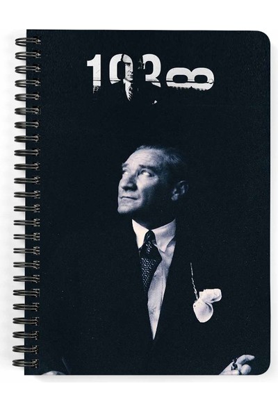 Atatürk Baskılı Ahşap Kapaklı Defter 15X20 cm DFT5643