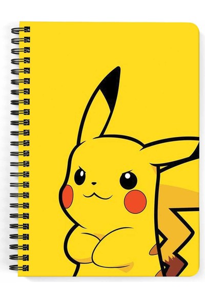 Pikaçu Baskılı Ahşap Kapaklı Defter 15X20 cm DFT4979