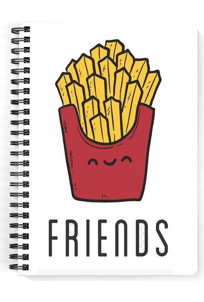 Friends Baskılı Ahşap Kapaklı Defter 15X20 cm DFT3628