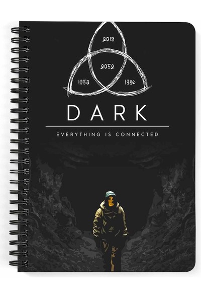 Dark Baskılı Ahşap Kapaklı Defter 15X20 cm DFT4313