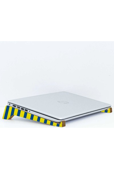 Bk Gift Taşınabilir Ahşap Sarı Lacivert Notebook Laptop Standı Bk Gift Taşınabilir Ahşap Sarı Lacivert Notebook Laptop Standı