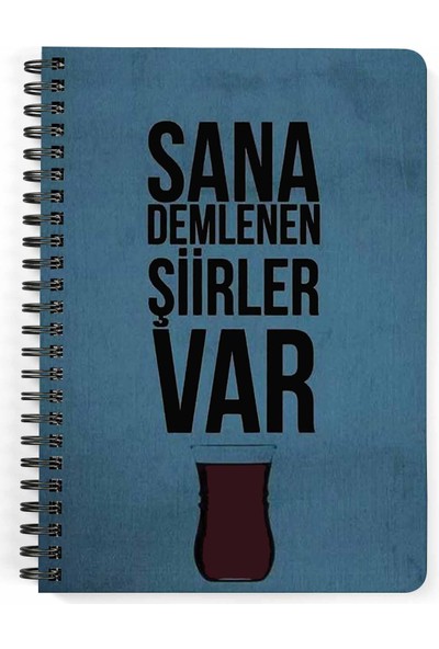 Şiirler Var Baskılı Ahşap Kapaklı Defter 15X20 cm DFT4905 Şiirler Var Baskılı Ahşap Kapaklı Defter 15X20 cm DFT4905