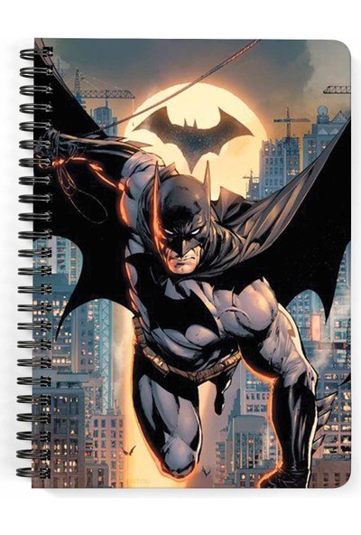 Batman Baskılı Ahşap Kapaklı Defter 15X20 cm DFT4722